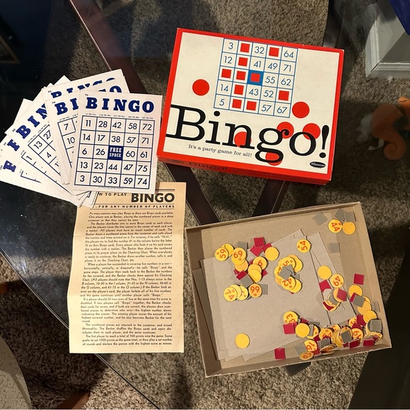 Whitman | Games | 963 Vintage Bingo Set By Whitman Original Box ...